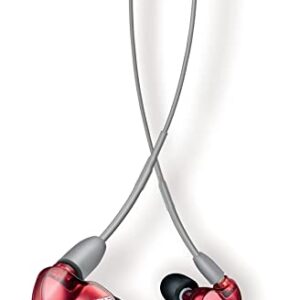 Shure SE535LTD Professional Wired Sound Isolating Earbuds, High Definition Sound + Natural Bass, Three Drivers, Secure in-Ear Fit, Detachable Cable, Durable Quality - Red