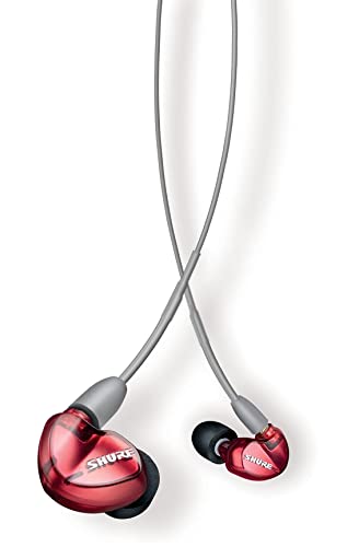 Shure SE535LTD Professional Wired Sound Isolating Earbuds, High Definition Sound + Natural Bass, Three Drivers, Secure in-Ear Fit, Detachable Cable, Durable Quality - Red