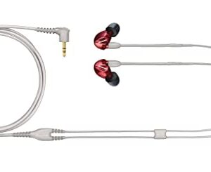 Shure SE535LTD Professional Wired Sound Isolating Earbuds, High Definition Sound + Natural Bass, Three Drivers, Secure in-Ear Fit, Detachable Cable, Durable Quality - Red