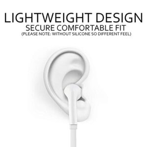 Headphones with Microphone Certified in-Ear Headphone 3.5mm Noise Isolating Earphones Headset for Laptop Tablet Android Smartphones (White) 1-Pack