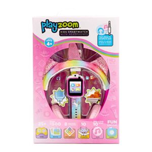 PlayZoom 2 Kids Smartwatch & Headphones - Video Camera Selfies STEM Learning Educational Fun Games, MP3 Music Player Audio Books Touch Screen Sports Digital Watch Gift for Kids Toddlers Boys Girls