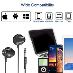 Philips Wired Earbuds Earphones, in Ear Headphones, Bass Crystal Clear Sound, Ergonomic Comfort-Fit