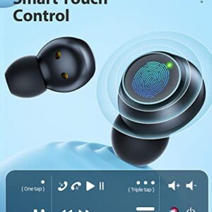 True Wireless Earbuds Headphones with Digital Power Display IPX7 Waterproof Ear Buds in-Ear Earphones for Android Gaming PC Computer Laptop TV Music Sport