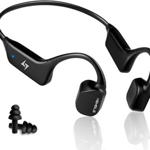 Bone Conduction Open-Ear Bluetooth Sport Headphones, Premium Wireless Over-Ear Earphones with Built-in Dual Mic works for Running, Workouts, Bicycling, Hiking, Gym, Driving, Office and Many More