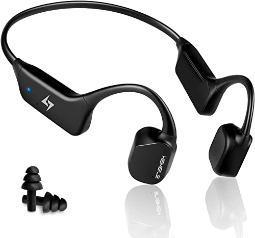 Bone Conduction Open-Ear Bluetooth Sport Headphones, Premium Wireless Over-Ear Earphones with Built-in Dual Mic works for Running, Workouts, Bicycling, Hiking, Gym, Driving, Office and Many More