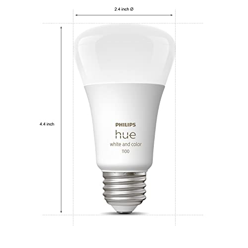 Philips Hue A19 LED Color Smart Bulb Starter Kit (75W 2021 Version), Compatible with Alexa, Apple HomeKit & Google Assistant, White and Color Ambiance (16 Million Colors), 4 Bulbs