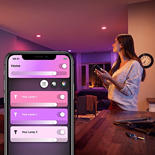 Philips Hue Premium Smart Bulbs, 16 Million Colors, for Most Lamps & Overhead Lights, Hub Required, Compatible with Alexa, Apple HomeKit and Google Assistant (2 Pack)