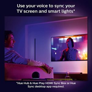 Philips Hue Play Gradient Light Tube, Large, Black, Surround Lighting (Sync with TV, Music and Gaming), Hue Hub & Hue Sync Box Required