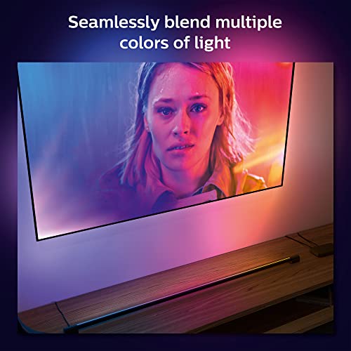 Philips Hue Play Gradient Light Tube, Large, Black, Surround Lighting (Sync with TV, Music and Gaming), Hue Hub & Hue Sync Box Required