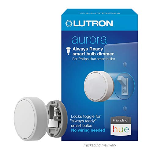 Lutron Aurora Smart Bulb Dimmer Switch | for Philips Hue Smart Bulbs | Z3-1BRL-WH-L0 | White