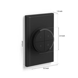 Philips Hue Wall Tap Dial Light Switch, Installation-Free, Smart Home, Exclusively for Philips Hue Smart Lights, Black, 2-Pack