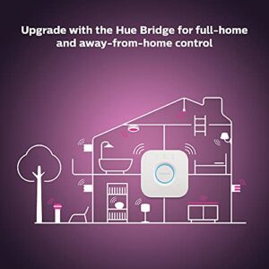 Philips Hue White and Color Ambiance A19 Base Lumen LED Smart Bulb, 800 Lumens, Bluetooth & Zigbee Compatible (Hue Hub Optional), Works with Alexa & Google Assistant, 1 Bulb