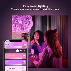 Philips Hue White and Color Ambiance A19 Base Lumen LED Smart Bulb, 800 Lumens, Bluetooth & Zigbee Compatible (Hue Hub Optional), Works with Alexa & Google Assistant, 1 Bulb