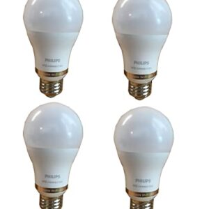 Philips Soft White A19 LED 60W Equivalent Dimmable WiZ Connected Smart Light Bulb 4 Pack