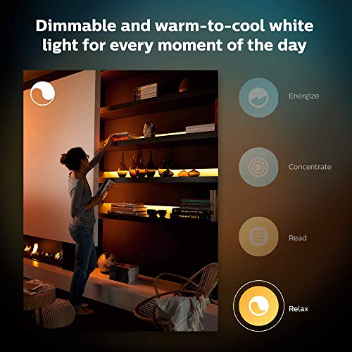 Philips Hue Lightstrip Plus (1m/3ft Extension Without Plug), Works with Amazon Alexa, Apple Homekit and Google Assistant, Bluetooth Compatible, Single Color Effect