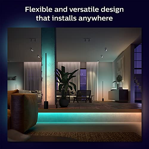 Philips Hue Bluetooth Gradient Ambiance Smart Lightstrip (6ft Base Kit + 3ft Extension Bundle), Multicolor Strip, Works with Apple Homekit and Google Home, White