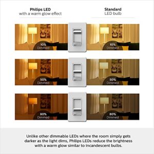 Philips LED Frosted Indoor BR30, Dimmable Warm Glow Effect, 650 Lumen, 2700-2200K, 7.2W=65W, E26 Base, 6-Pack