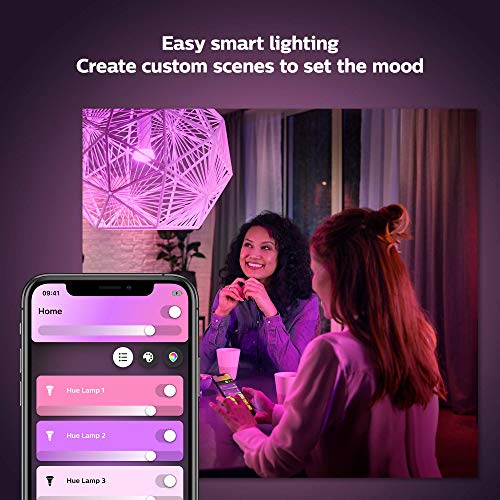 Philips Hue White & Color Ambiance BR30 LED Smart Bulbs, 16 Million Colors (Hue Hub Required), Compatible with Alexa, Google Assistant, and Apple HomeKit, Old Version, 4 Bulbs