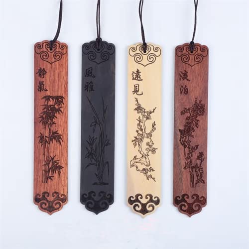 1 Set of Wooden Bookmarks is Suitable for Men and Women Book Lovers. Handmade Natural Wooden Bookmarks are Very Suitable for Birthday Gifts and Teachers' Day Gifts (Age Style)