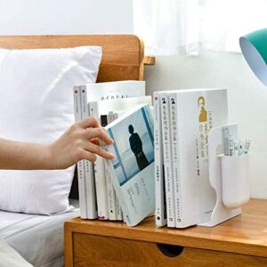 Retractable Bookends for Shelves Bookshlef with Pen Book Support Stand Desk Magazine File Book Rack Organizer