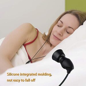 DARK WOLF 2Packs Sleep Earphone Gift Earphone Bag,Noise Isolating in-Ear Sleep Earbuds,Unique Soft Silicone Perfect for Insomnia Side Sleeper, Yoga,medi 3.5mm Jack（White&Black