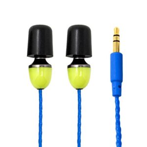 isotunes wired earplug headphones, 29 nrr, ipx5 waterproof, osha compliant noise isolating earbuds, listen only