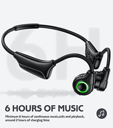 NAGFAK Bone Conduction Headphones Open Ear Swimming Headphones Bluetooth 5.3, MP3 Sports Headphones Built-in 16GB Memory,Waterproof Headphones, Wireless Open Ear Headphones for Swimming, Running