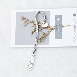 MYOSPARK Swan Bookmark Swan Inspired Jewelry Swan Lover Gift Bird Lover Gift Bookmark Literary Reader Gift (Swan Bookmark)