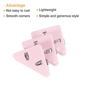 PATIKIL Multifunctional Document Clip,5Pcs Triangular Clips for Books Pages, Prevent Books Curling for Office, Reading Markers Clips, Pink