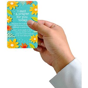 I Said A Prayer Floral Blue 3.5 x 2.5 Cardstock Keepsake Bookmarks Pack of 12