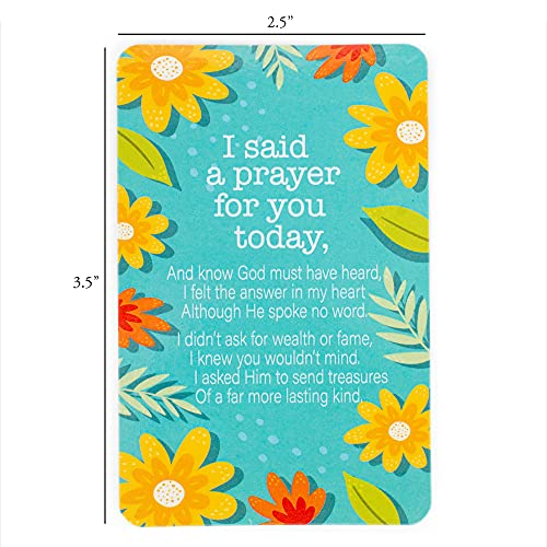 I Said A Prayer Floral Blue 3.5 x 2.5 Cardstock Keepsake Bookmarks Pack of 12