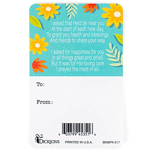 I Said A Prayer Floral Blue 3.5 x 2.5 Cardstock Keepsake Bookmarks Pack of 12