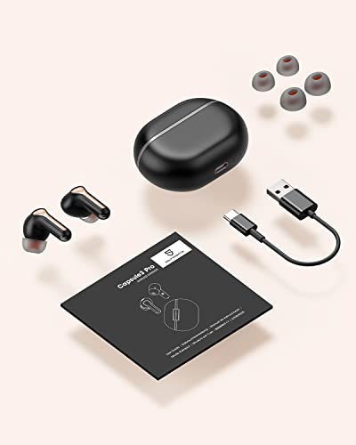 SoundPEATS Capsule3 Pro Wireless Earbuds with Hi-Res and LDAC, 43dB Hybrid Active Noise Cancelling Bluetooth 5.3 Earphones with 6 Mics for Calls, 52 Hours of Playtime, Transparency Mode, Game Mode