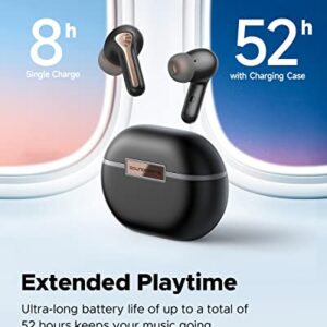 SoundPEATS Capsule3 Pro Wireless Earbuds with Hi-Res and LDAC, 43dB Hybrid Active Noise Cancelling Bluetooth 5.3 Earphones with 6 Mics for Calls, 52 Hours of Playtime, Transparency Mode, Game Mode