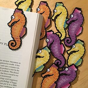 Seahorse Bulk Bookmarks for Kids Girls Boys (Set of 10) Bookmarks for kids! School Student Incentives– Library incentives– Reading Incentives- Party Favor Prizes- Classroom Reading Awards