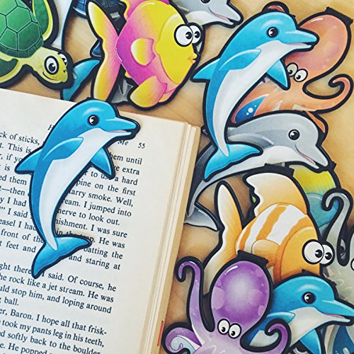 Seahorse Bulk Bookmarks for Kids Girls Boys (Set of 10) Bookmarks for kids! School Student Incentives– Library incentives– Reading Incentives- Party Favor Prizes- Classroom Reading Awards