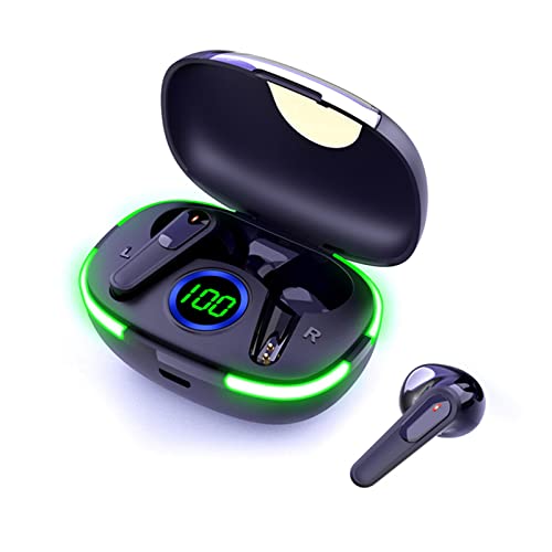 pstuiky Auto Pairing Wireless Earbuds Bluetooth 5.1 in Ear Light-Weight Headphones Built-in Microphone HiFi Immersive Premium Stereo Sound with Charging Case Sports Games Headset