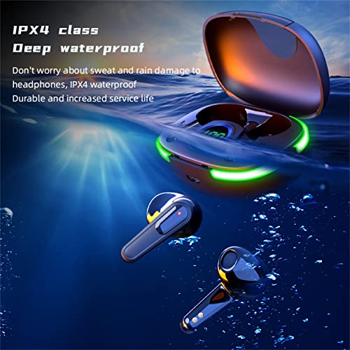 pstuiky Auto Pairing Wireless Earbuds Bluetooth 5.1 in Ear Light-Weight Headphones Built-in Microphone HiFi Immersive Premium Stereo Sound with Charging Case Sports Games Headset