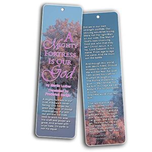 Hymn Bookmarks Series 1 - Amazing Grace (60-Pack) - Classic Gospel Song Lyrics - Bring You Back to The Good Old Day Worship - Stocking Stuffers for Men Women