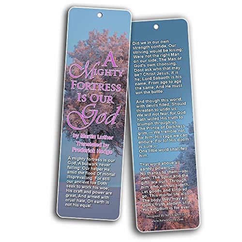 Hymn Bookmarks Series 1 - Amazing Grace (60-Pack) - Classic Gospel Song Lyrics - Bring You Back to The Good Old Day Worship - Stocking Stuffers for Men Women