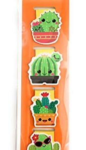 Re-Marks Cute Cactus in Bowls Magnetic Page Clips