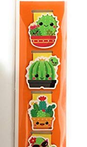 Re-Marks Cute Cactus in Bowls Magnetic Page Clips