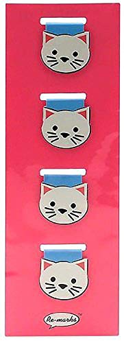 Magnetic Page Clips Cat Bookmarks Set of 4