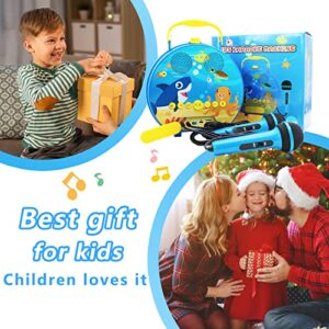 Kids Karaoke Machine for Girls Boys with 2 Microphones Toddler Singing Toys Children Karaoke Singing Machine Recording Voice Changing Speaker for Party Christmas Birthday Gift