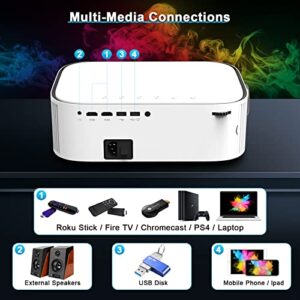 Jorkar 5G WiFi Bluetooth Home Projector, Native 1080P Movie Projector, 500ANSI 10000L Bright, Dual 5W (10W) Stereo Speakers, Dolby Supported, for Movies Gaming Meeting, for TV Stick iOS Android PS5