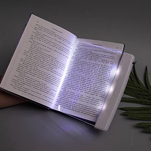 Qiopertar LED Light Wedge Eyes Protect Panel Book Reading Lamp Paperback Night Vision Kids Adults