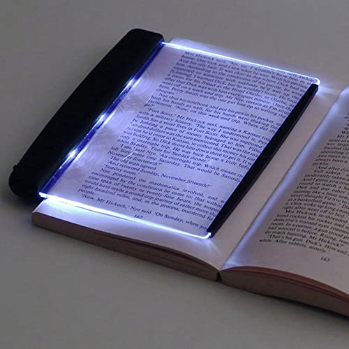 Qiopertar LED Light Wedge Eyes Protect Panel Book Reading Lamp Paperback Night Vision Kids Adults