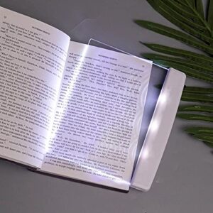 Qiopertar LED Light Wedge Eyes Protect Panel Book Reading Lamp Paperback Night Vision Kids Adults