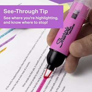 SHARPIE Highlighter, Clear View Highlighter with See-Through Chisel Tip, Tank Highlighter, Assorted, 8 Count