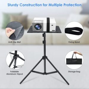 YOWHICK DP01 Projector, 120" Projector Screen and Projector Tripod Stand Bundle